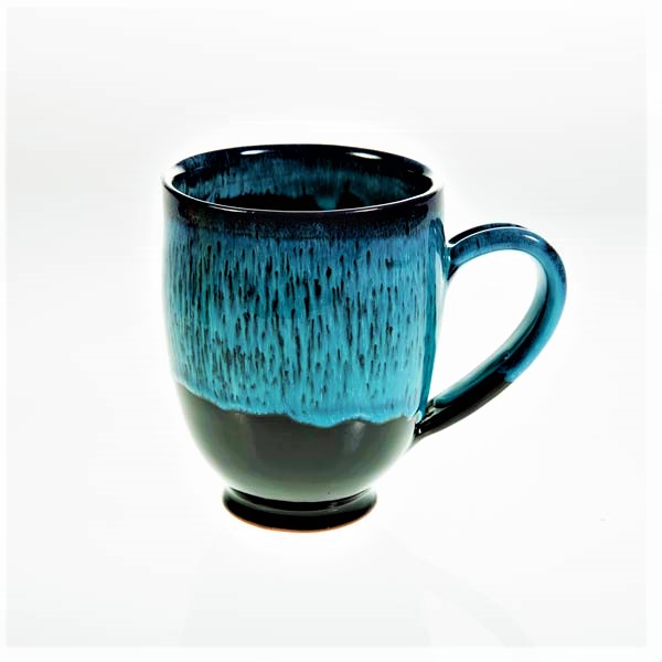 BLACK - BLUE :: CUPS :: OVAL SHAPED MUG LARGE - Products